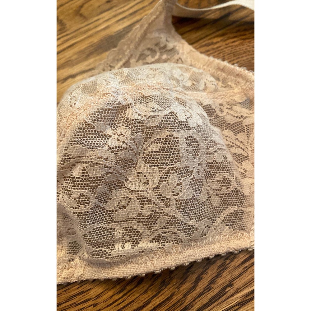 Vintage Christian Dior Sheer Nude Mesh Monogram Bra T… - Gem